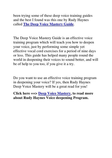 Deepening Your Voice The Best Guide To Help You Deepen Your Voice