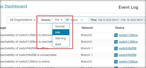 Cisco Business Dashboard And Probe Administration Guide Version Event Log Cisco