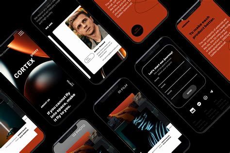 cortex galaxy website ux ui design behance