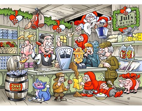 Tegner illustrator Poul Carlsen I Tegninger med humør og ide til Julekortet