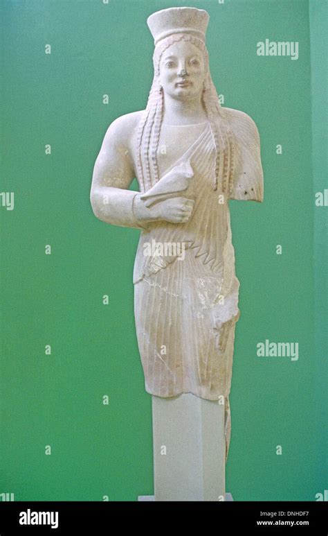 Ancient Marble Statue Of Greek Goddess Persephore Or Kore Aka The