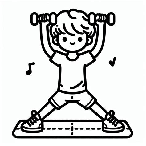 Exercise Daily Routine Coloring Page Download Print Or Color Online For Free