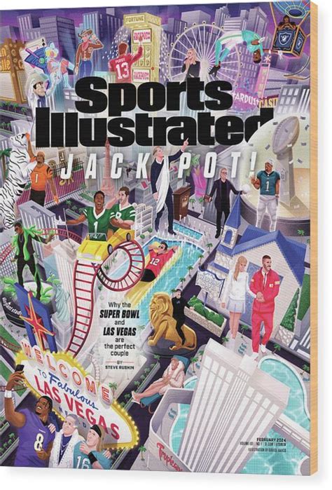 Jackpot Super Bowl Lviii Preview Issue Cover Wood Print By Sports