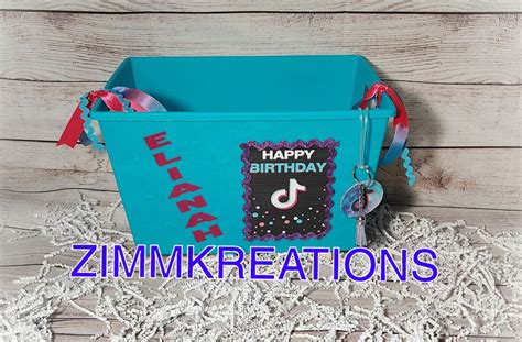 Tik Tok Basket Tik Tok Tween Basket Personalized Baskets Etsy