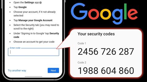 How To Get Google Account Security Code Google Security Code YouTube