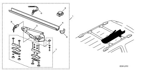 Honda Hr V Hardware Kit Attachment Bike Roof 08l07 E09 101r2