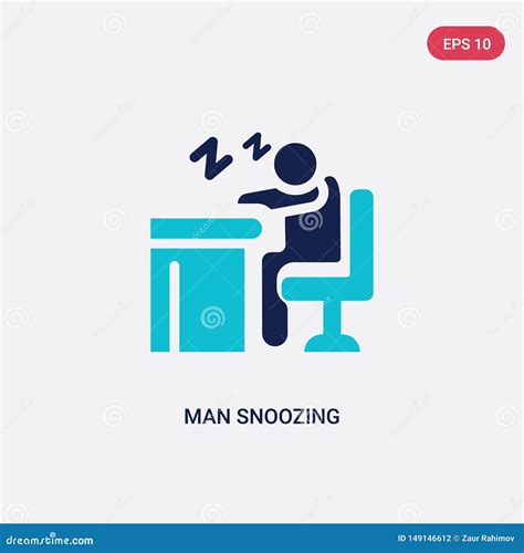 Man Snoozing Vector Icon On White Background Flat Vector Man Snoozing Icon Symbol Sign From