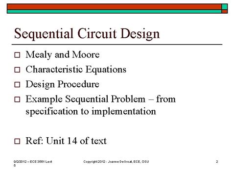 L 5 Sequential Circuit Design Sequential Circuit Design