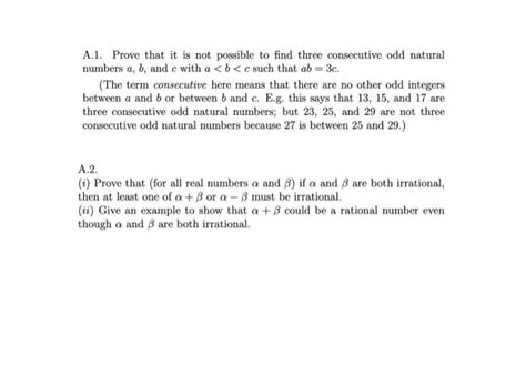 solved a 1 prove that it is not possible to find three