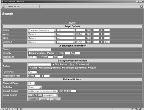 Snapshot Of The Query Form Of The Astronomical Data Retrieval System Download Scientific Diagram