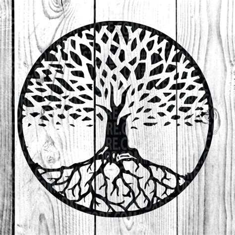 Tree Font Svg Vector Png Clip Art Leaf By Dxf Store Thehungryjpeg