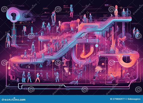 Natural Language Generation And Artificial Intelligence Generative Ai Stock Illustration