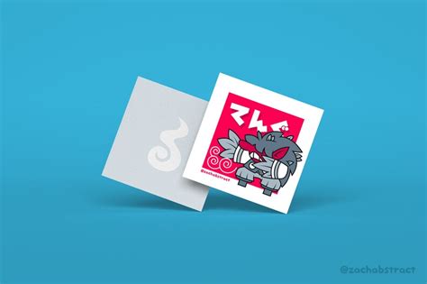 Mini Red Tengu Yokai Square Art Print 2 5 Inches Wide 82 5 Etsy