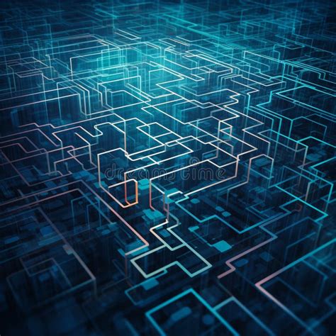 Abstract Image Of Maze Made Up Of Financial Charts And Data For Symbolizing The Idea Of