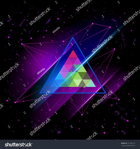 Hipster Space Triangle Mystic Galaxy Astral Triangle Bitmap Version