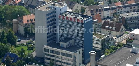 Frankfurt am Main aus der Vogelperspektive FERRERO Werksgelände und