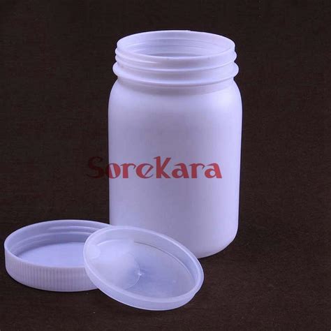 500ml White Plastic Bottle Reagent Sample Vials Pl Vicedeal