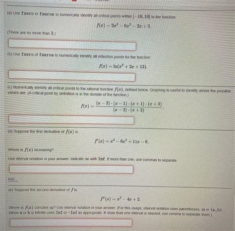 solved a use fzero or fzeros to numerically identify all