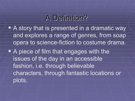 tv drama intro lesson pptx drama genres