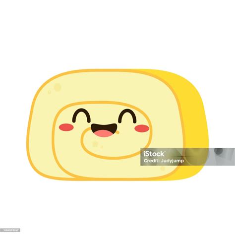 Tamagoyaki Adalah Makanan Jepang Vektor Kartun Tamagoyaki Lumpia