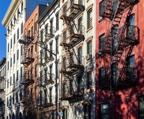 Block Of Old Historic Buildings On 5th Street In The East Village