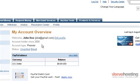 How To Apply For A Paypal Debit Card Knowledgebase Verve Hosting Inc