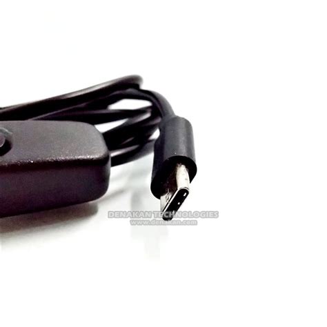 USB C Cable Cm With Power Switch For Raspberry Pi Denakan Technologies
