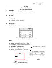 Lab DC Circuits Review Lab Docx ECPI University EET L Electric Circuits Lab Lab DC
