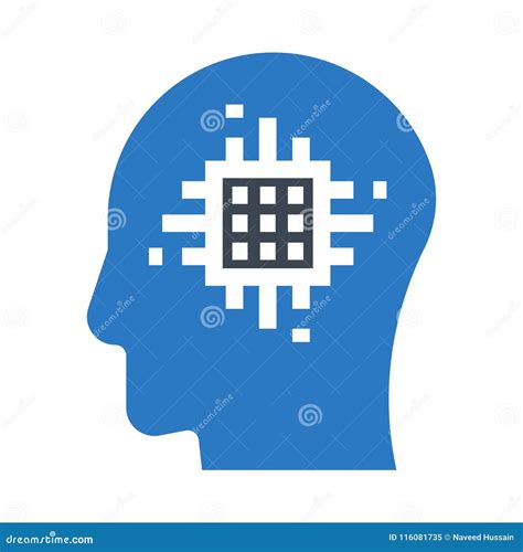 Mind Chip Glyphs Double Color Icon Stock Illustration Illustration Of
