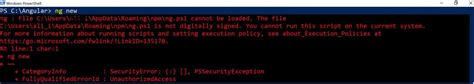 Resolved Powershell Execution Of Scripts Is Disabled On This System