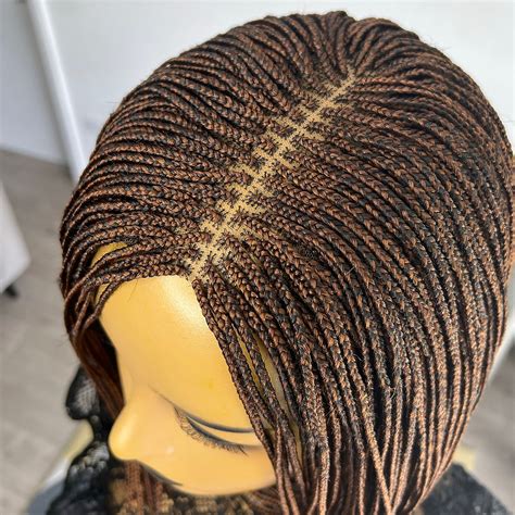 Micro Box Braids Short Bob Braids Wig Uniquebraidedwigs