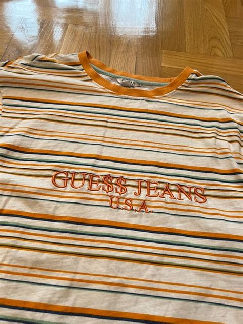 Vintage Guess X Asap Rocky Longsleeve Striped T Shirt Grailed