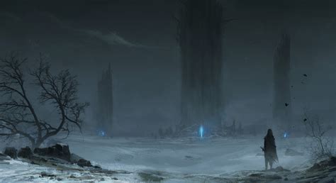 Anime Character Holding Sword Near Building Digital Wallpaper Fantasy
