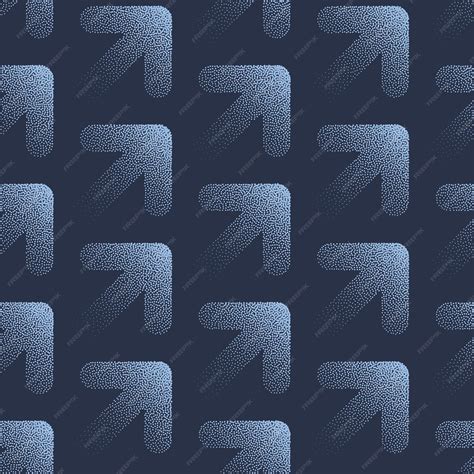 Premium Vector Arrow Movement Vector Seamless Pattern Trendy Blue Colour Abstract Background