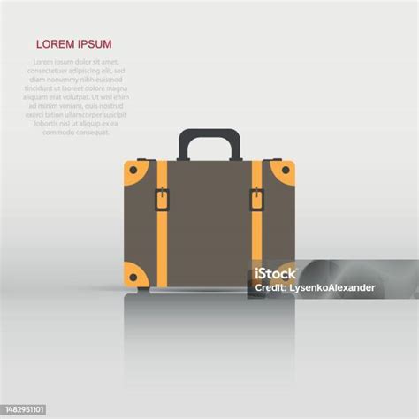 플랫 스타일의 벡터 여행 가방 아이콘입니다 관광 여행 여행 표지판 그림 그림에 대한 사례 여행 가방 사업 개념입니다 가방에 대한 스톡 벡터 아트 및 기타 이미지 Istock