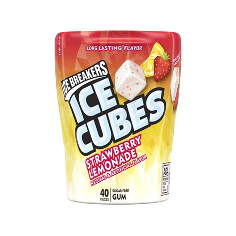 Hersheys Ice Breakers Ice Cubes Strawberry Lemonade Sugar Free Gum 40