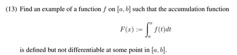 solved 13 ﻿find an example of a function f ﻿on a b ﻿such