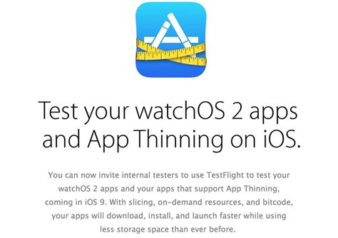 Apple Updates Testflight App With Support For Ios 9 Watchos 2 Features