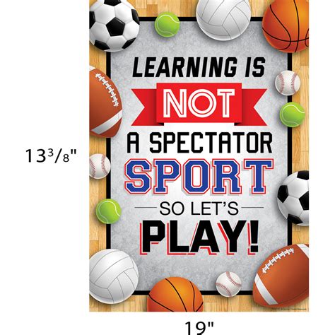 Learning Is Not A Spectator Sport So Lets Play Positive Poster