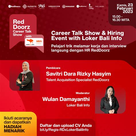 Daftar Segera Reddoorz Career Talkshow And Hiring Event With Loker Bali