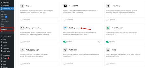 Getresponse Integration With Wp Fluent Form
