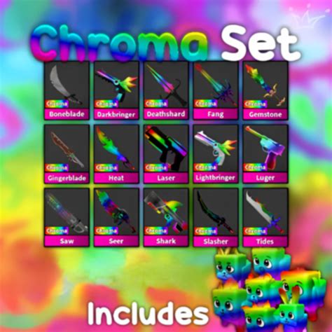 💥 Chroma Set 💥 Roblox Mm2 Murder Mystery 2 Chroma Bundle Shopee Malaysia