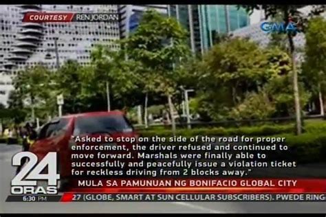Lto Asta Ng Auv Driver Na Tinakasan Ang Mga Nanitang Bgc Marshal