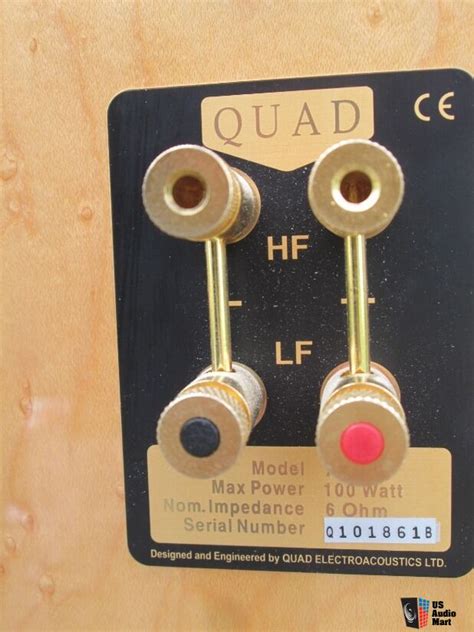 Quad Model 11l Speakers In Original Box Beautiful Birdseye Maple Finish