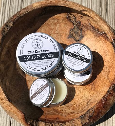 The Explorer Solid Cologne Tin Travel Cologne Etsy
