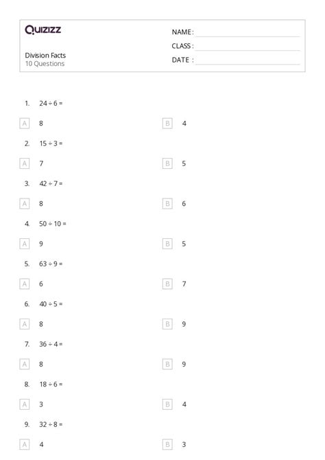 50 Division Worksheets For 2nd Class On Quizizz Free And Printable