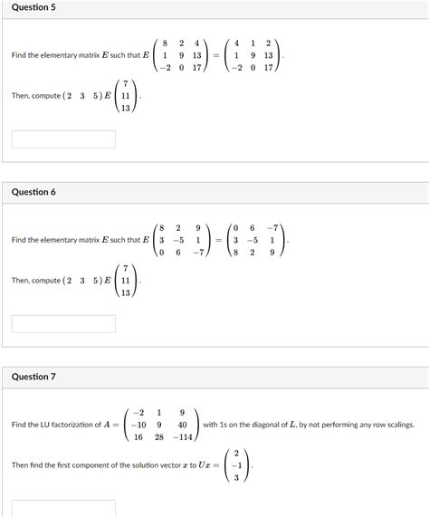 solved question 1 1 p consider solving ax b for x given a