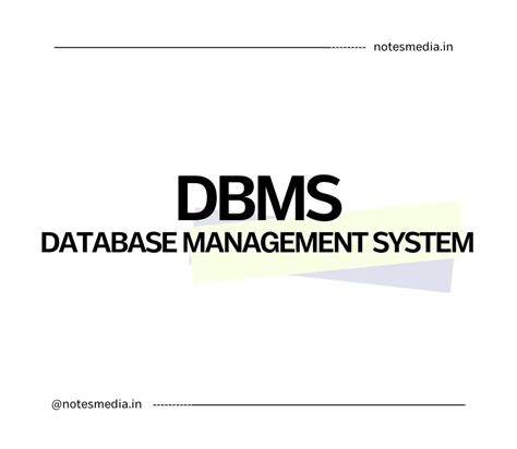 Dbms Notes In Hindi डीबीएमएस नोट्स Notesmedia