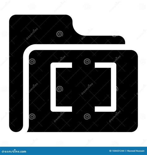 folder coding glyphs icon stock illustration illustration of collection 104431244