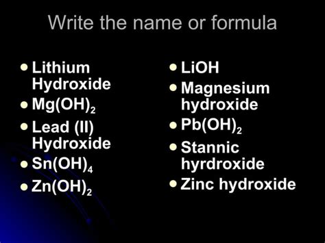 Nomenclature 4 Acid Base PPT